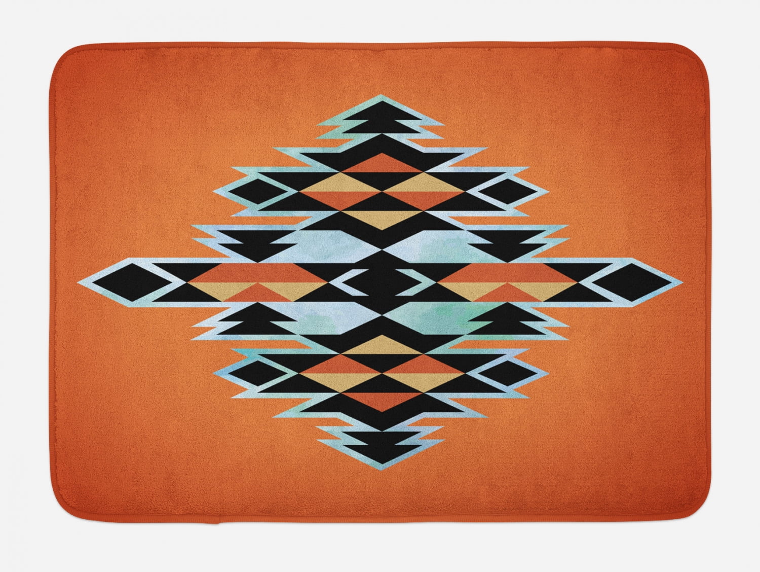 Tribal Bath Mat, Tribal Aztec Pattern Ethnic Abstract Design ...