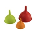 Farberware Silicone Funnels Set of 3 in Assorted Colors, Dishwasher ...