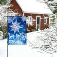 Anley Double Sided Winter Snowflake Yard Lawn Garden Flag, Let It Snow ...