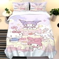 Cartoon Anime Kuromi Hello Kitty Duvet Cover Melody Bedding Set ...