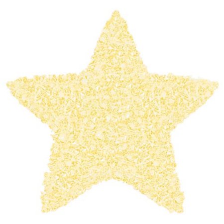 The Rug Market Shaggy Raggy Star Yellow Size 3' x 3' Star Area Rug ...