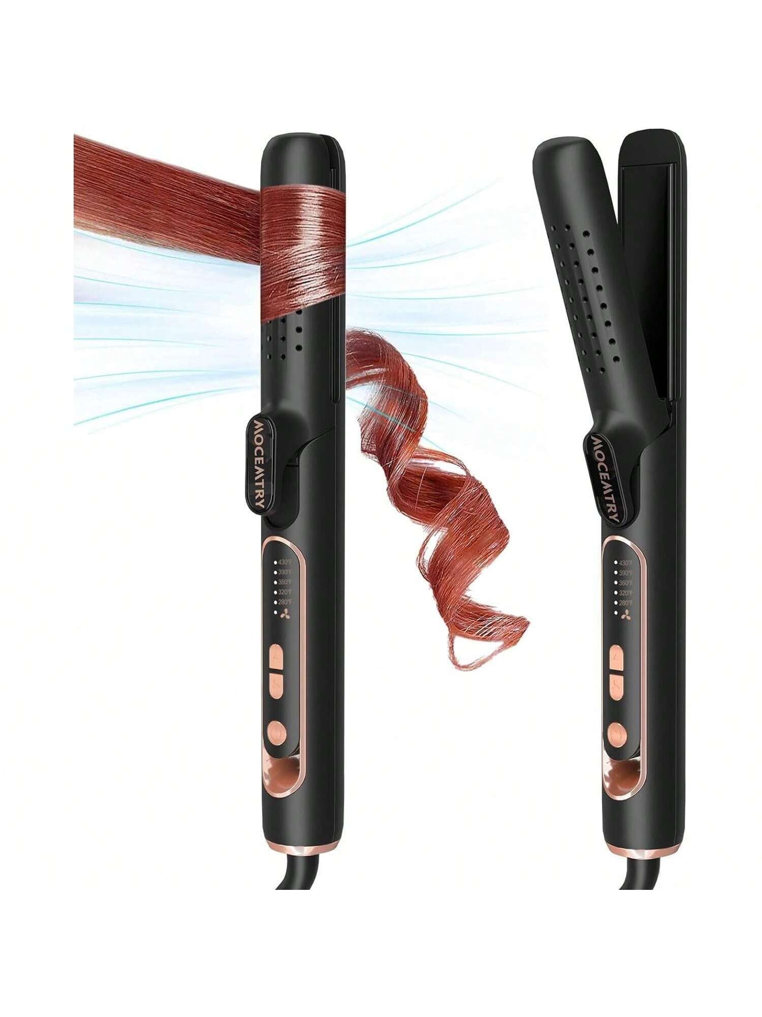 Hair Straightener and Curler 2 in 1 with Ionic Airflow, YONGSTYLE ...