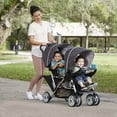 Graco DuoGlider Click Connect Double Stroller, Glacier, 27.37 lbs ...