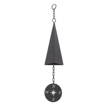Retro Design Iron Triangle Wind Bell With Compass,wind Chimes Decor ...