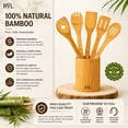 Bamboo kitchen utensil set – 5-piece set wooden cooking utensils ...