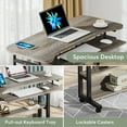 Tribesigns Portable Desk with Wireless Charging Station, Height ...