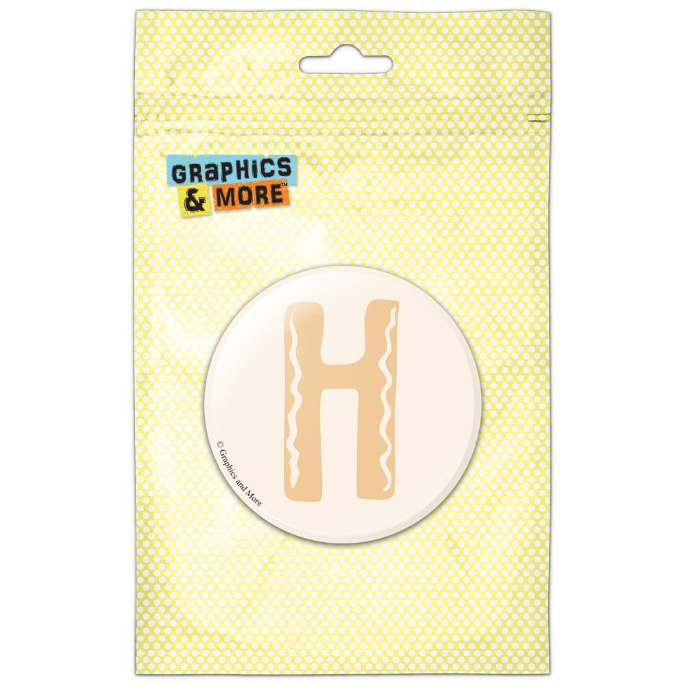 Fun Bubbly Letter H Peachy Alphabet Refrigerator Button Magnet ...