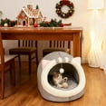 Cat Winter Warm Sleeping Bag - Semi-Enclosed Cat Bed with Sense of ...