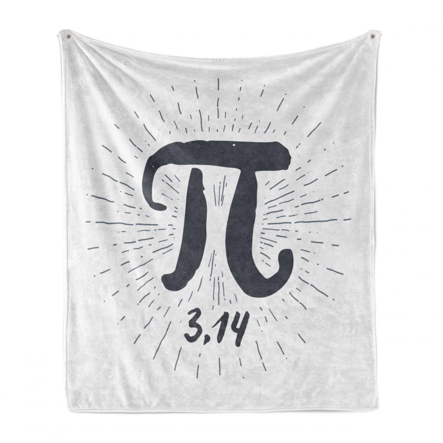 Pi Soft Flannel Fleece Throw Blanket, Hand Drawn Look Grunge Design ...