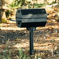 Ash & Ember 24" Permanent Outdoor Backyard BBQ Charcoal Single Post ...