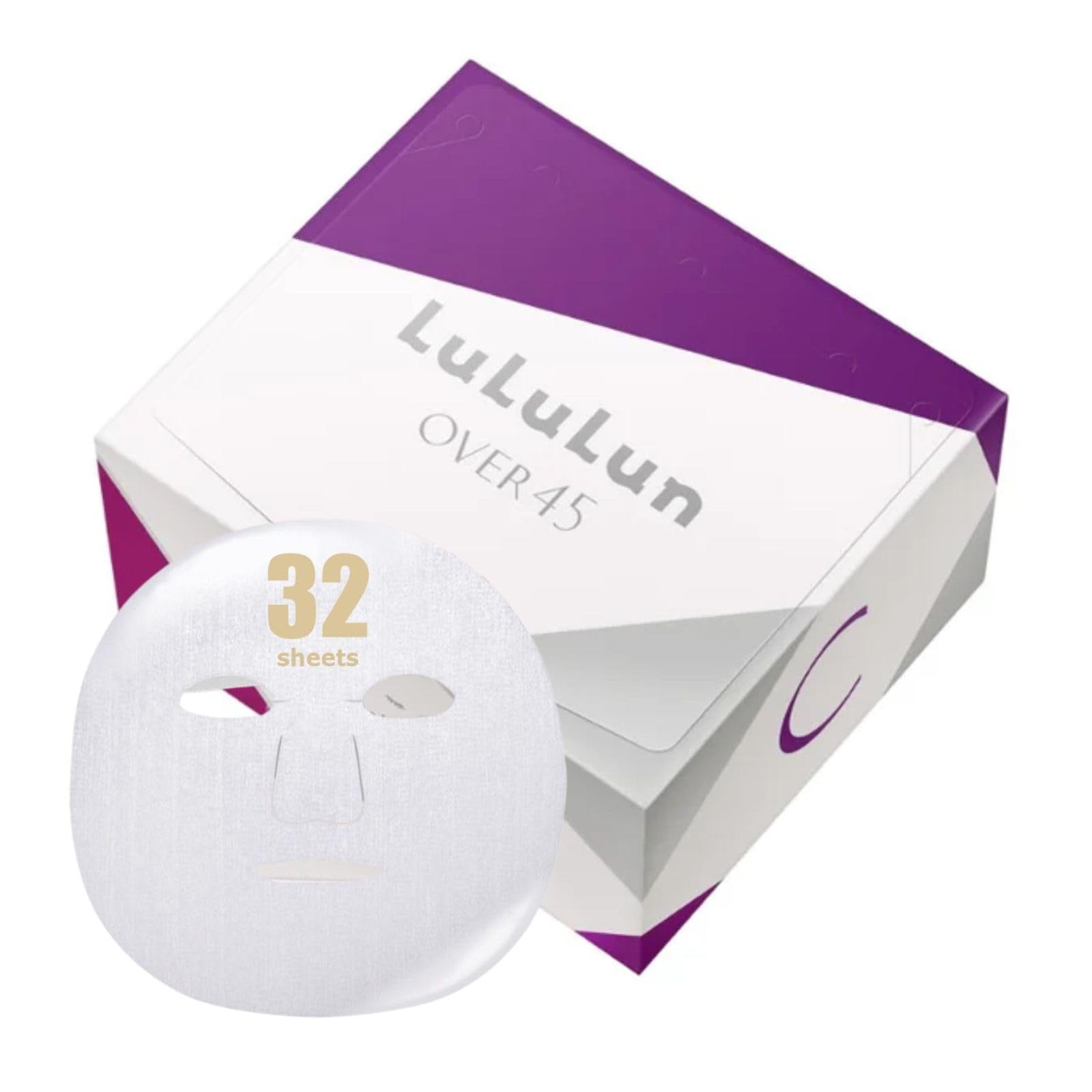 Mascarilla facial Lululun Over 45 días antienvejecimiento 32EA | Bodega ...