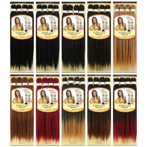 EZ Braid Quatro 4X Pre-Stretched 26", Color T1B/350 - Walmart.com