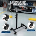 Adjustable Rolling Work Table with Wheels, 220LBS Heavy Duty Mobile ...