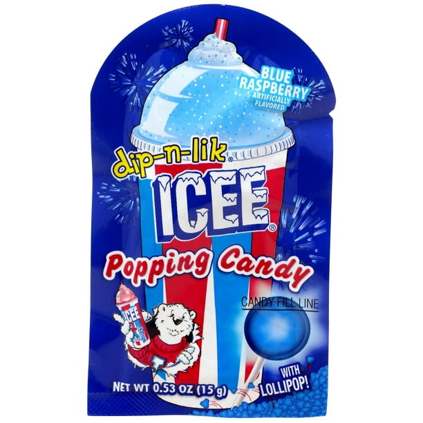 Icee Dip-N-Lik Blue Raspberry Popping Candy - Walmart.com