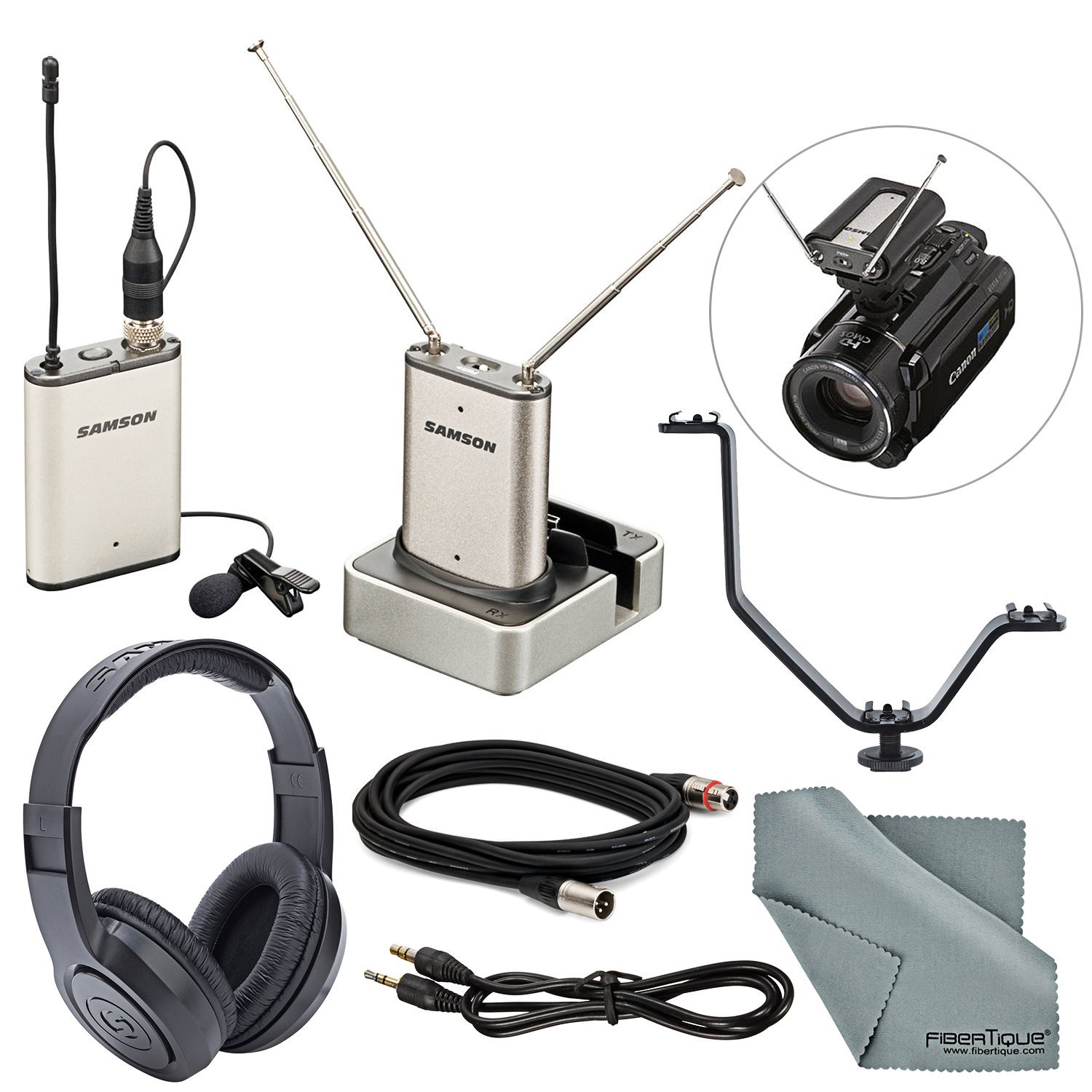 Samson Airline Micro Wireless Camera System Bundle with Samson Stereo ...