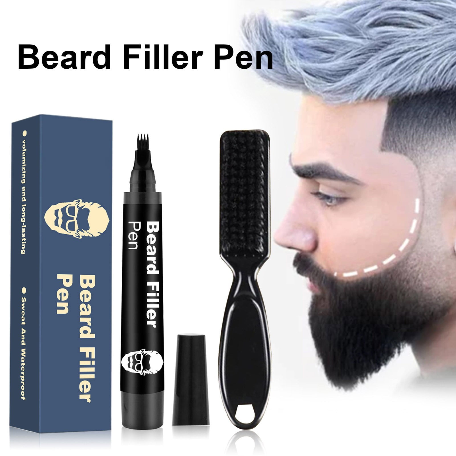 Black Beard Filler Pen Is Detachable And Easy To Use Making It Easy To ...