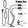 HAOKAINI Reptile Heat Lamp, Dual UVA UVB, 360Â° Dimmable Ceramic Clamp ...