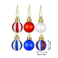 54 Pack 4th of July Plastic Ball Ornaments 1.18 Inch Patriotic Hanging ...
