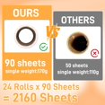 (24PK) 10-Inch Large Lint Roller Refills Extra Sticky Mega Pet Hair ...