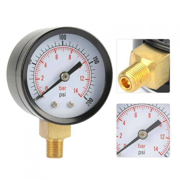 Pressure Gauge Dual Scale , Manometer 250 Bar Manometer 1 Air Gas Water ...