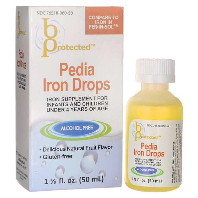 B Protected Pedia Iron Drops 1 2/3 fl oz Liq - Walmart.com