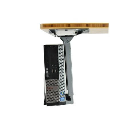 Swiveling Under-Desk Computer CPU Holder for Sit Stand Standing Desk ...