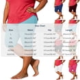 Womens Plus Size Shorts L-5XL Elastic Mid Waisted Leggings Knee Length ...