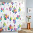 Bathroom Shower Curtain Colorful Balloon Cartoon Bow Waterproof Shower ...