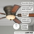 52 Casa Vieja Ancestry Vintage Hugger Indoor Ceiling Fan With Dimmable