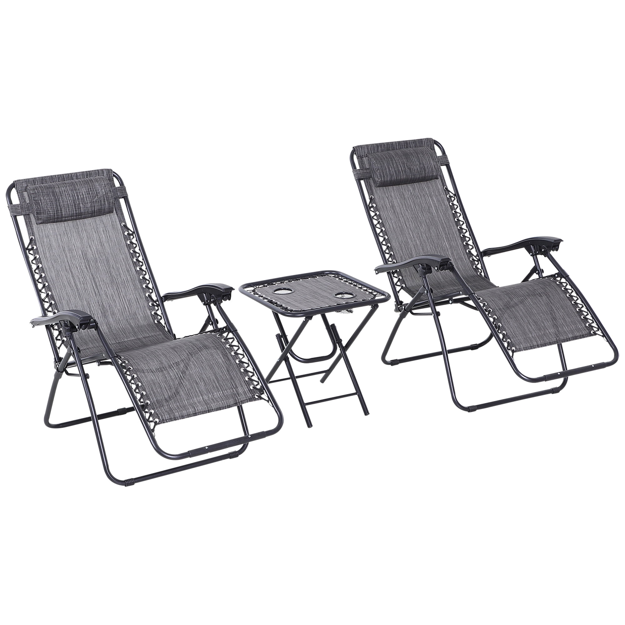 Click here for Outsunny Zero Gravity Chair Set With Folding Table... prices