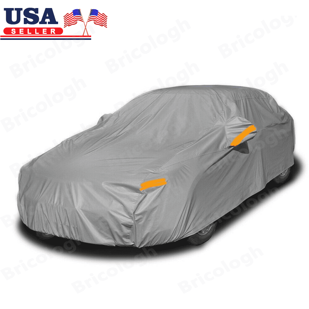 Heavy Duty Outdoor Full Car Cover 100% Waterproof Protect Fit 15-16FT ...