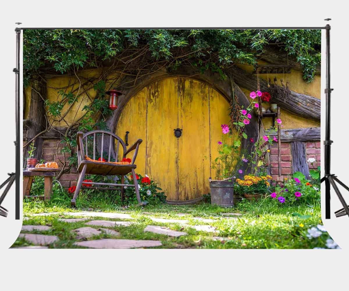 MOHome 7x5ft Green Tree House Backdrop Spring Colorful Beautiful Nature ...