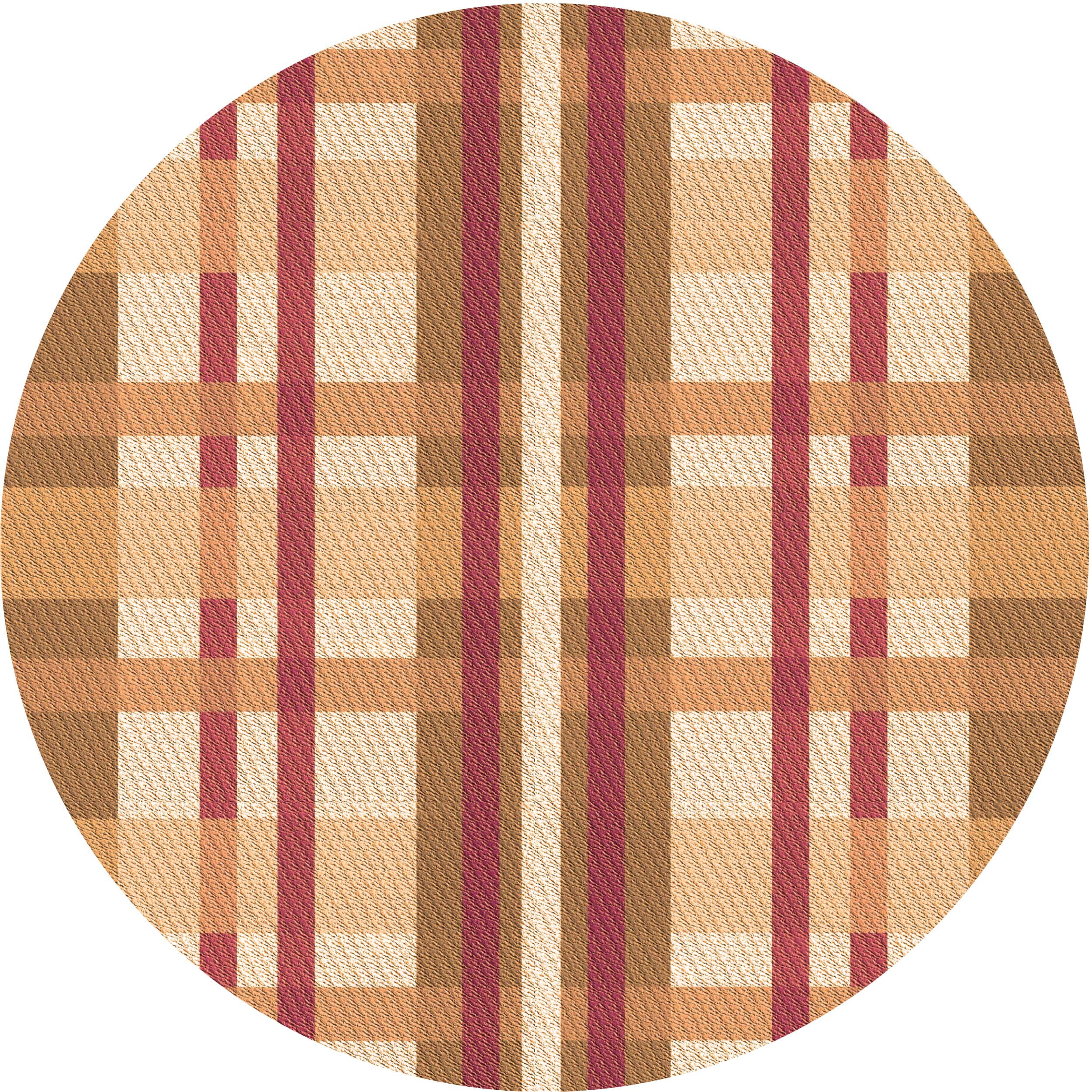 Ahgly Company Indoor Round Patterned Papaya Orange Area Rugs, 4' Round ...