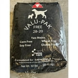 Valupak 28-20 Dry Dog Food, 50 lbs, for Active Dogs and Puppies ...
