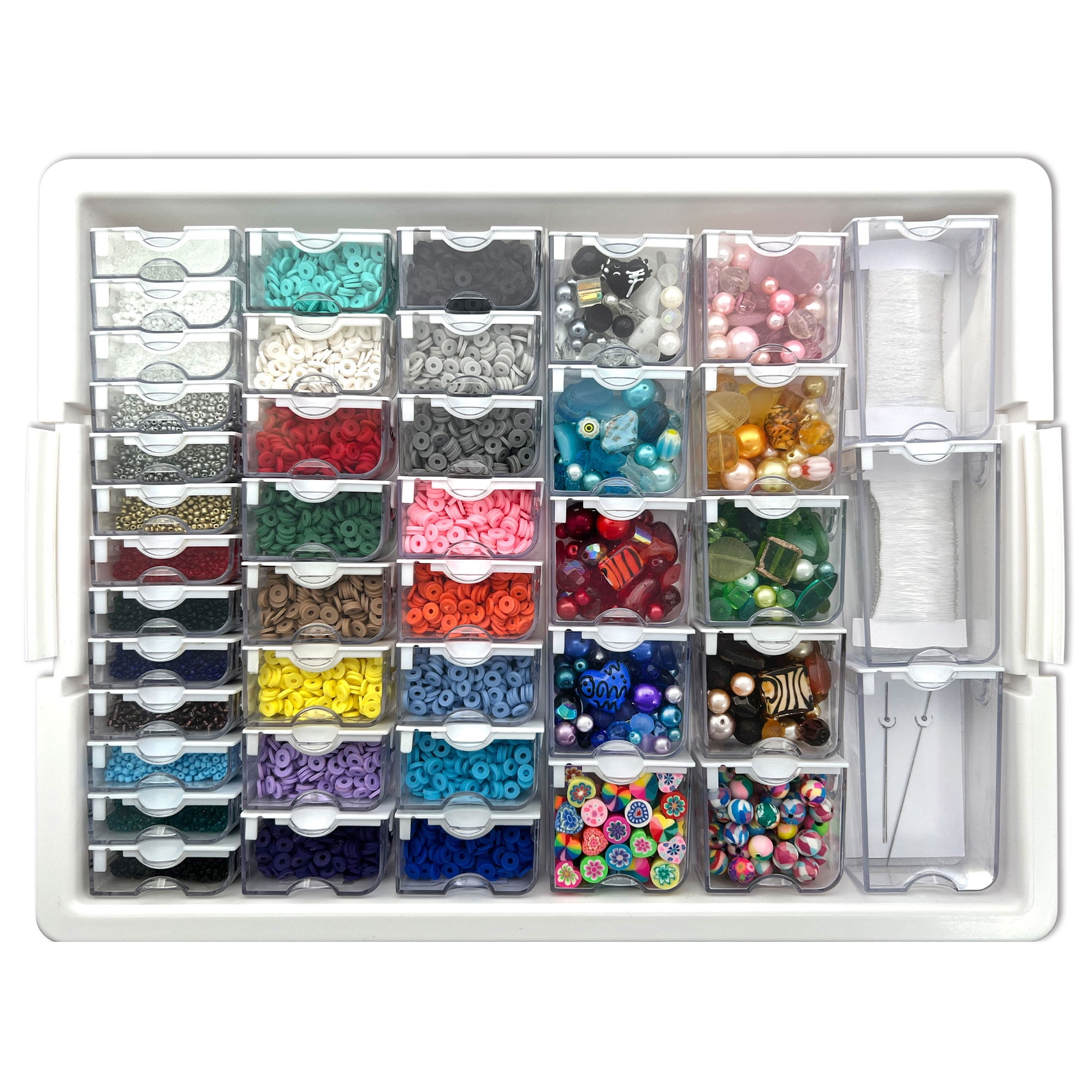 Bead Storage Box Mathtoxyz 15-Piece Bead Organizer Storage Box Set ...