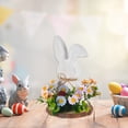 AURIGATE Easter Wooden Bunny Tabletop Decor 6.3x7.09in, Rustic Wood ...