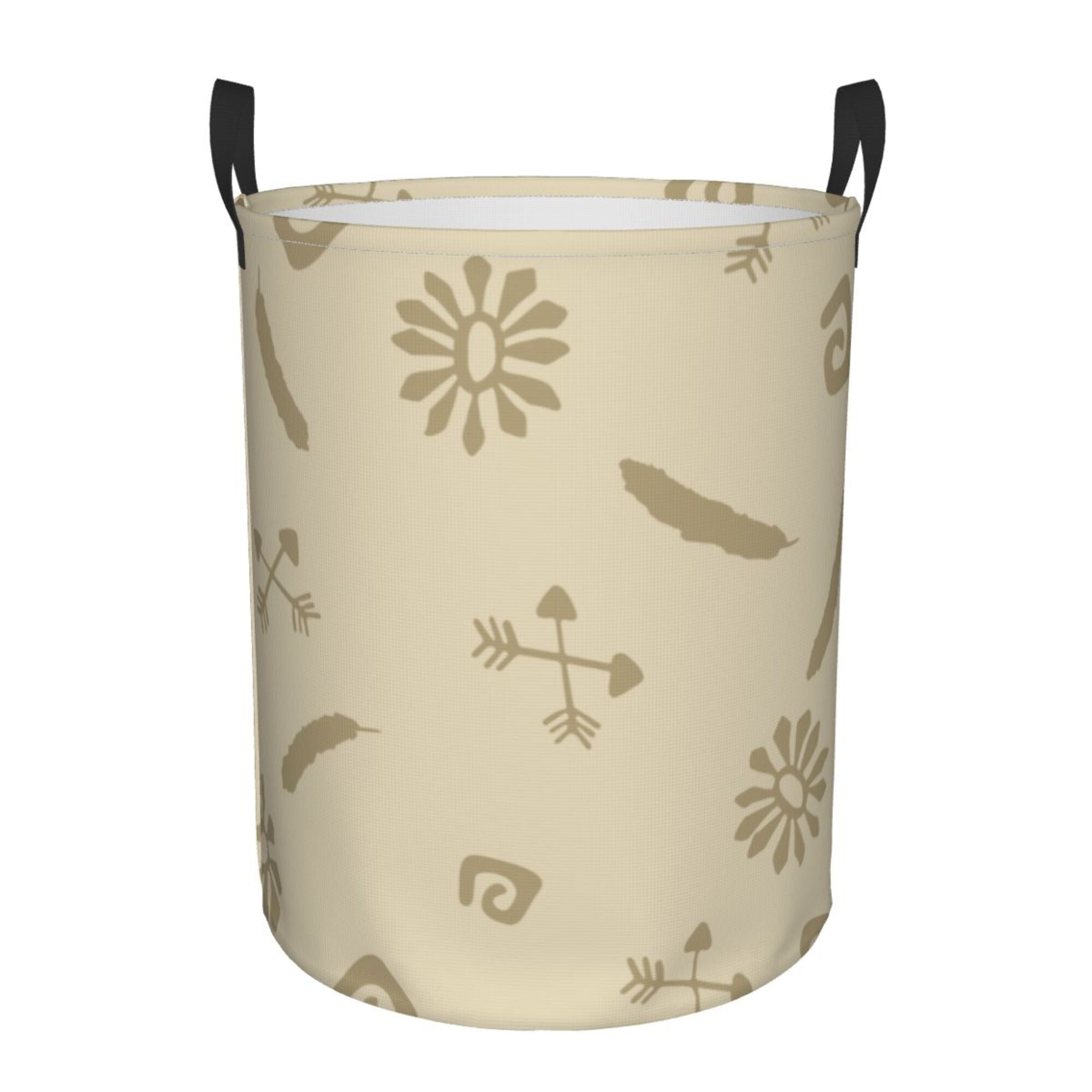 XMXY Round Laundry Basket Organizer, Seamless American Ethnic ...