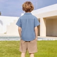 CAIVO Boys Shirts Toddler Short Sleeve Plaid Button Down Shirt, Lapel ...