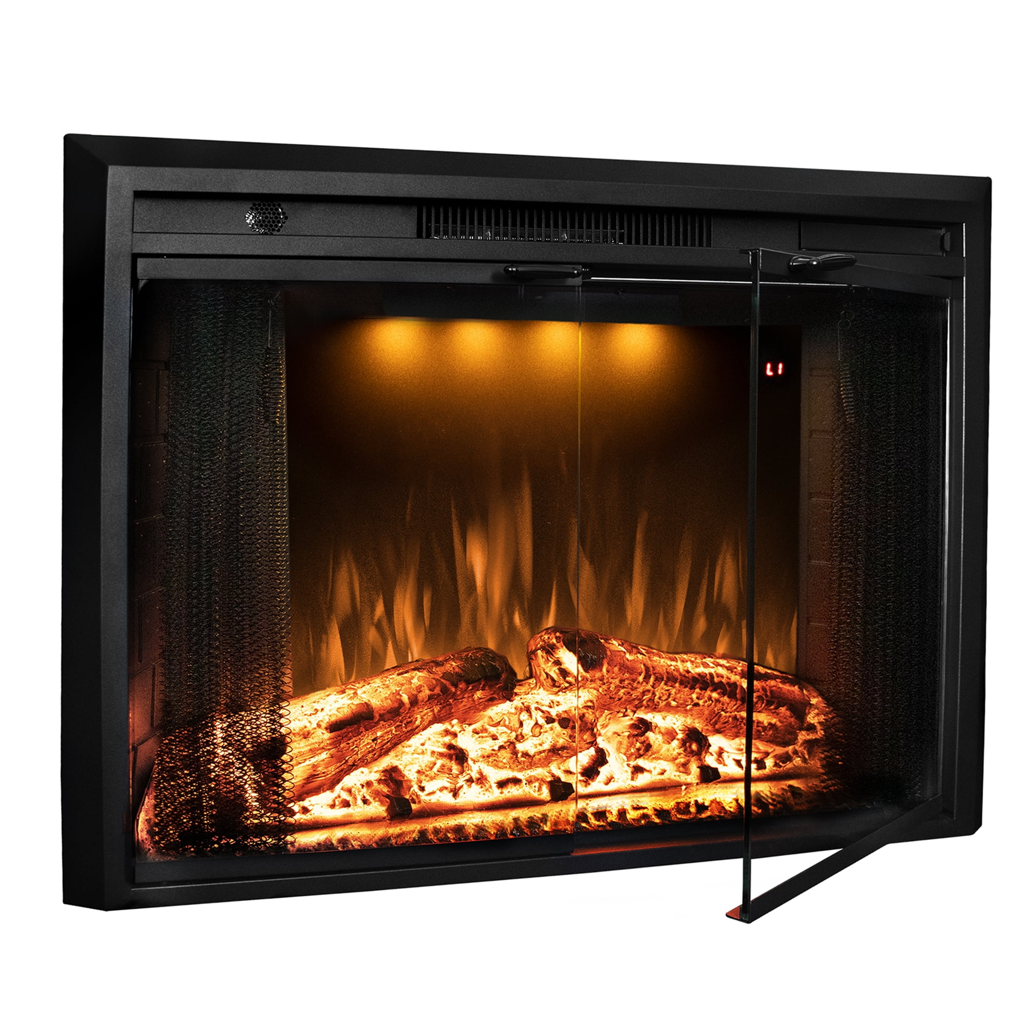 VINEMOUNT 33” Electric Fireplace Inserts with Glass Door, Multicolor ...