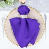 Efavormart 5 Pack | Purple 200 GSM Premium Polyester Dinner Napkins ...
