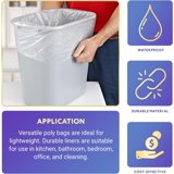 Pack of 2000 Clear Trash Bags 20 x 22. Thickness 6 Micron. High Density ...
