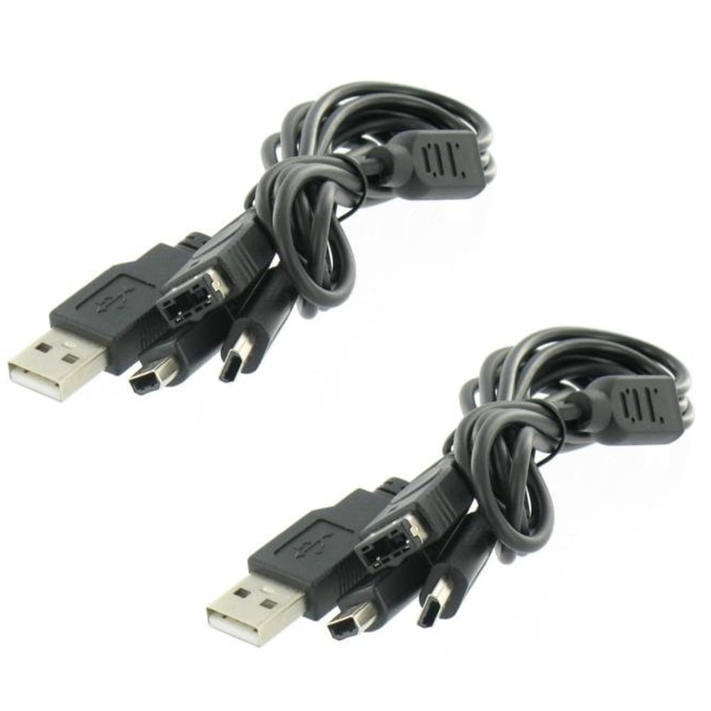 Wiresmith 2X 2-Pack 3-in-1 USB Charging Cable for Nintendo Ds Lite Gba ...