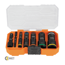 Klein Tools 65300 Impact-Rated Pass Through Socket Set, 1/4" Drive, 32 ...