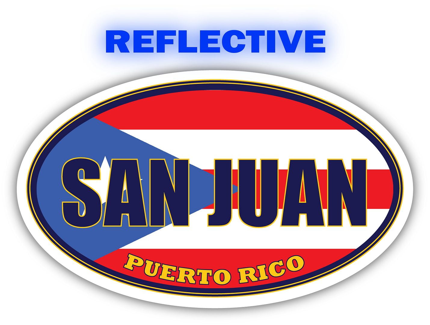 San Juan City Puerto Rico State Flag | PR Flag San Juan County Oval ...