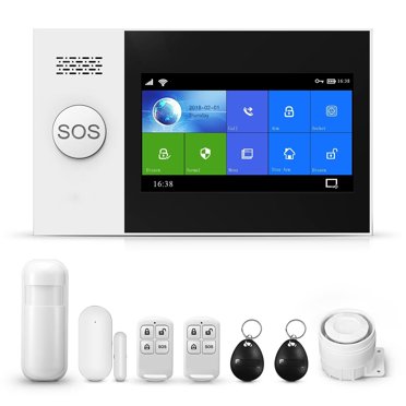 Wireless SIM 4G GSM Home Burglar Security 4.3inch Touch Screen Alarm ...