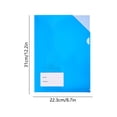 A4 Plastic Folder L-Shaped Document Organizer Colored File Holder Water ...