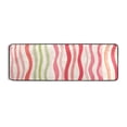 Wavy Lines Colorful Striped Runner Rug Non Slip 72×24 in Ares Rugs for ...