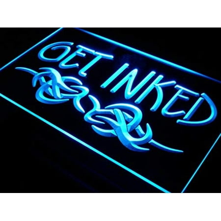 GET Inked Tattoo Piercing Shop LED Sign Neon Light Sign Display i316-b ...