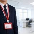 Bookker Heavy Duty ID Badge Holder With Lanyard – Horizontal Clear ID ...