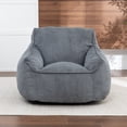 Newest Giant Corduroy Bean Bag Chair with Armrests, Dark Gray Large ...